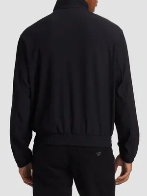 Emporio Armani Stretch Nylon Zip-front Jacket