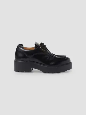Miu Miu Leather Lace-up Loafers
