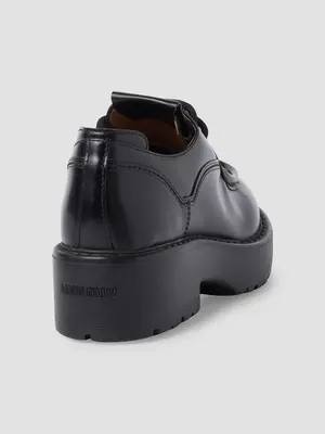 Miu Miu Leather Lace-up Loafers