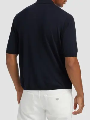 Emporio Armani Zip-front Polo Sweater