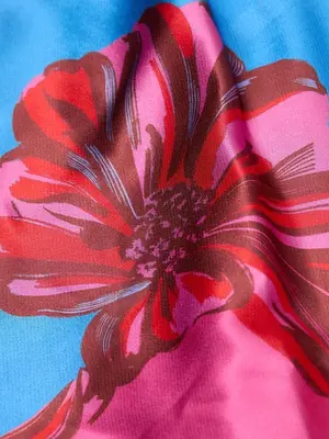 MILLY Lily Sunset Floral Satin Slip Maxi Dress