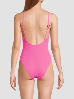 MILLY Grace Solid One-piece Swimsuit - Pink