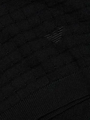 Emporio Armani Textured Knit Short-sleeve Sweater