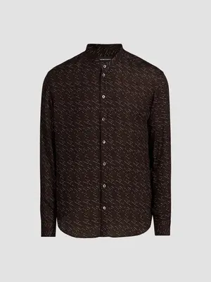 Emporio Armani Printed Button-front Sport Shirt - Black