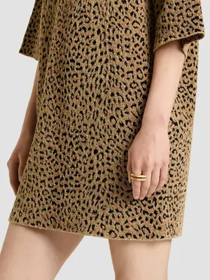 Givenchy Mini Dress In Leopard Jacquard