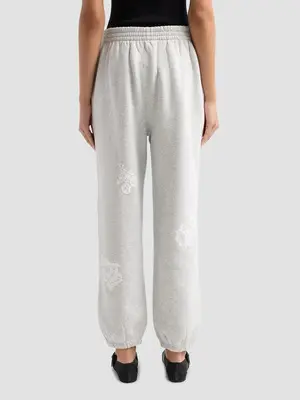 LoveShackFancy Lilia Lace Appliqué Sweatpants