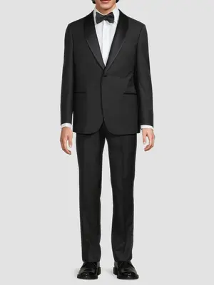 Emporio Armani Micro-patterned Virgin-wool Single-breasted Tuxedo