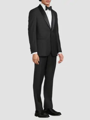 Emporio Armani Micro-patterned Virgin-wool Single-breasted Tuxedo
