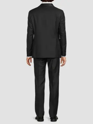Emporio Armani Micro-patterned Virgin-wool Single-breasted Tuxedo