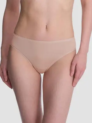 Natori Bliss Bare Cotton Thong 3-pack - Cafe