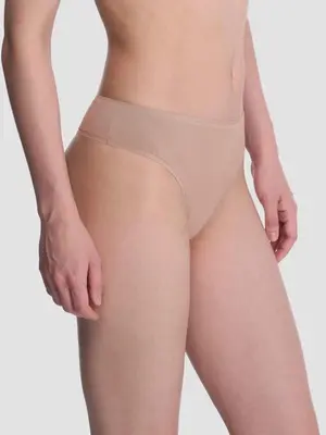 Natori Bliss Bare Cotton Thong 3-pack - Cafe