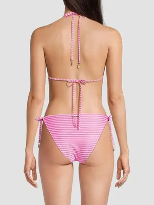 MILLY Stripe Triangle Bikini Top