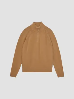 REISS Charming Wool-blend Quarter-zip Sweater