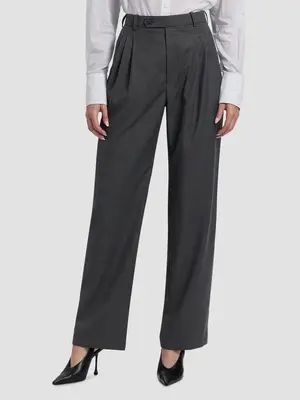 Ronny Kobo Soprano Wool-blend Pants - Dark Grey
