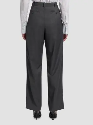 Ronny Kobo Soprano Wool-blend Pants - Dark Grey