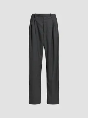 Ronny Kobo Soprano Wool-blend Pants - Dark Grey