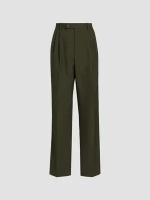 Ronny Kobo Soprano Wool-blend Pants - Olive Green