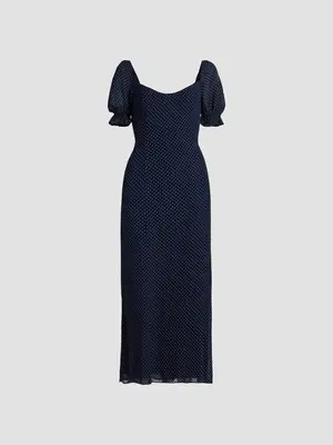 REFORMATION Gloria Polka Dot Midi-dress