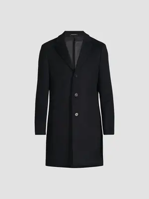 REISS Gable Wool-blend Topcoat - Navy