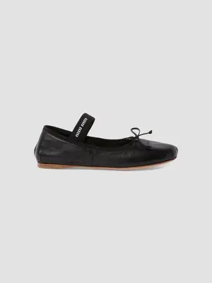 Miu Miu Leather Ballerinas