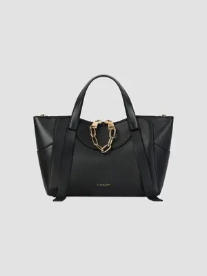 Givenchy The Snatch Small Top Handle Bag In Grained Leather - Black