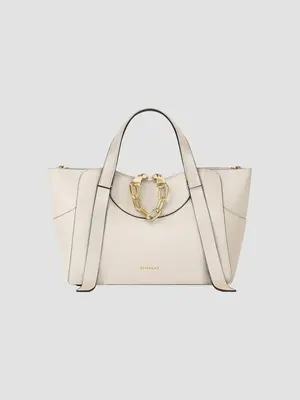 Givenchy The Snatch Small Top Handle Bag In Grained Leather - Cream