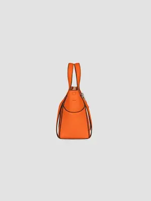 Givenchy The Snatch Small Top Handle Bag In Grained Leather - Orange