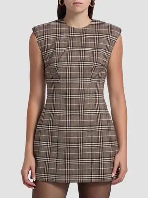 Ronny Kobo Wolverton Plaid Minidress