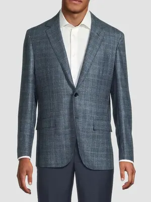 SARTORIO NAPOLI Plaid Wool-silk Jacket