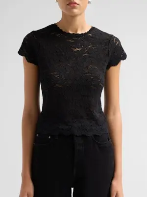 LoveShackFancy Lucas Floral Lace T-shirt