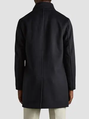 REISS Fuel Felt Coat - Navy