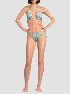 MILLY Chevron Triangle Bikini Top