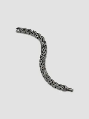 David Yurman Curb Chain Angular Link Bracelet In Titanium, 11.5mm