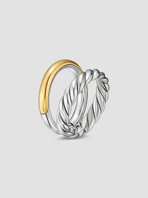 David Yurman Dy Mercer Two Row Ring In Sterling