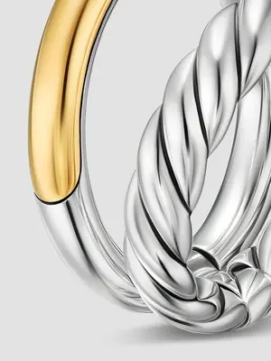 David Yurman Dy Mercer Two Row Ring In Sterling