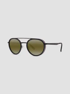 Vuarnet Lifestyle Edge 02 Round Sunglasses - Black Brown