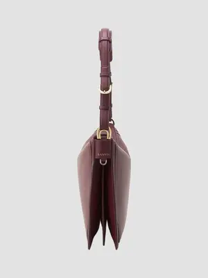 LANVIN Compagnon Asymmetrical Crossbody Bag In Leather