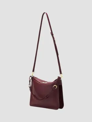 LANVIN Compagnon Asymmetrical Crossbody Bag In Leather