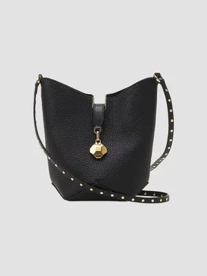 LANVIN Catch Nano Leather Bucket Bag - Black