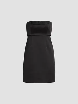 MILLY Robin Duchess Satin Strapless Minidress