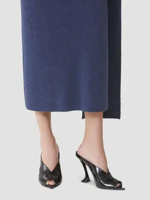 LANVIN Midnight Step Mules In Patent Leather