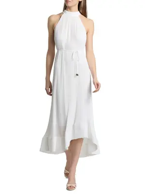 MILLY Nalani Pleated Midi-dress - Navy