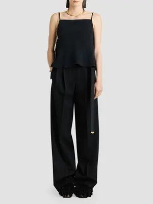 Givenchy Sliced Top In Crepe Cady