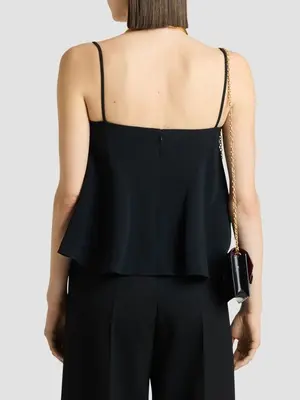 Givenchy Sliced Top In Crepe Cady