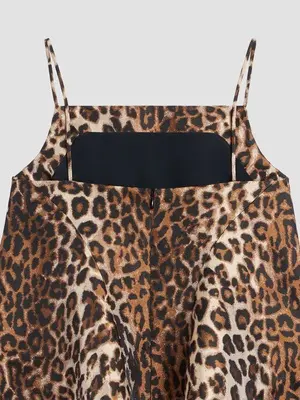 Givenchy Sliced Top In Leopard Jacquard
