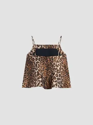 Givenchy Sliced Top In Leopard Jacquard