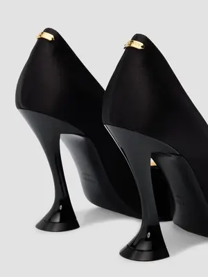 LANVIN 100mm Midnight Step Buckle Pumps - Black