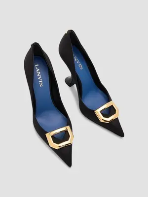 LANVIN 100mm Midnight Step Buckle Pumps - Black