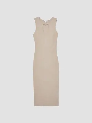 REISS Nola Sleeveless Knit Midi-dress