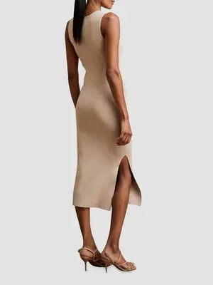 REISS Nola Sleeveless Knit Midi-dress
